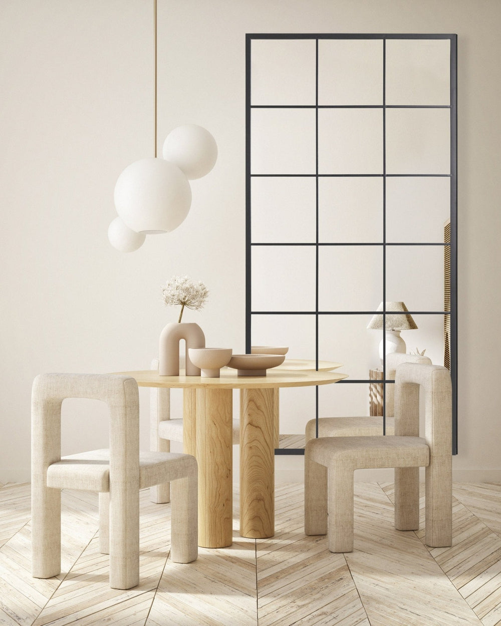 BLOSSHOLM » Grid Mirror No. 4 | 200 × 100 cm - Industrial Statement Mirror